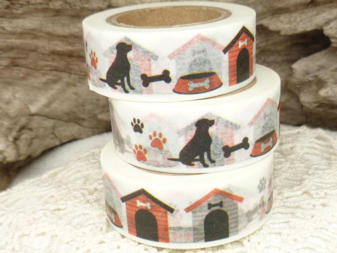 Washi Tape Dog Lover Washi Tape, Dog House Pet Lover, Full Roll - X761 ...