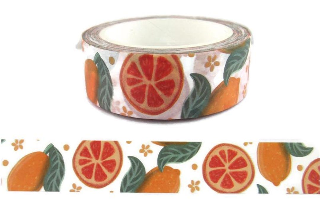 Citrus Washi Tape, Fruit Washi Tape, Summer Time Washi Tape, Full Roll ...