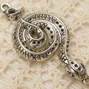 Life Like Ornate Snake Connector Pendant Charm, Antique Silver 2 - Etsy