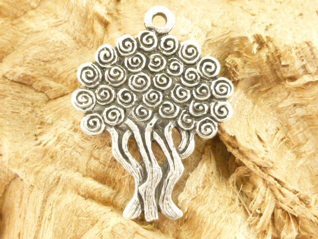 Rustic Pewter Two Sided Tree of Life Casting Pendant Charm - Etsy