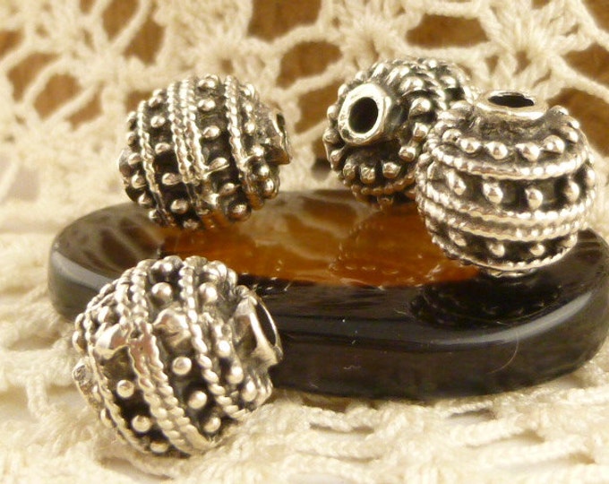 12mm Ornate, Bumpy Beads, Rustic, Pewter, Mykonos Casting Beads 2 M82 ...