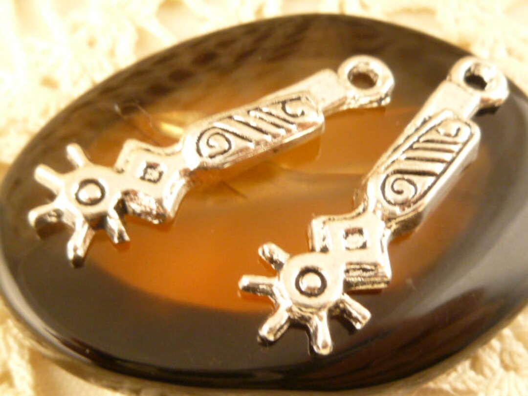 Spur Charms, Antique Silver Western Horse Lover Trinkets (8) - S162 - Etsy