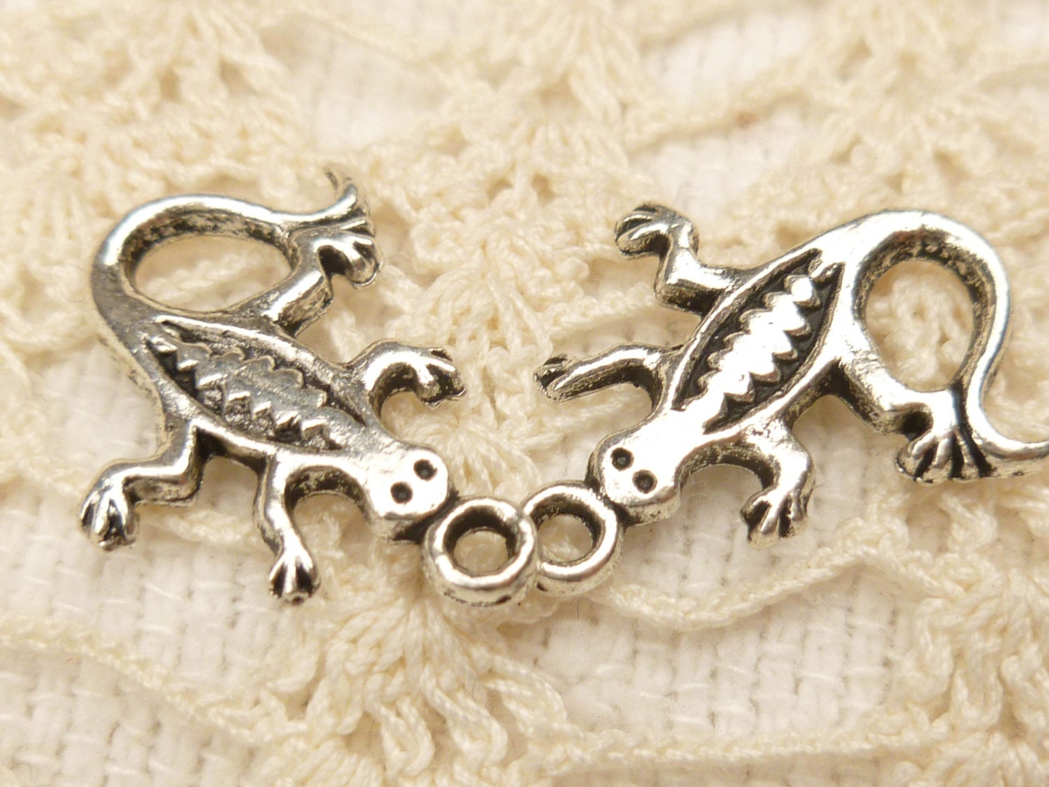 Southwestern Style Lizard Charms Antique Silver 8 S154 - Etsy
