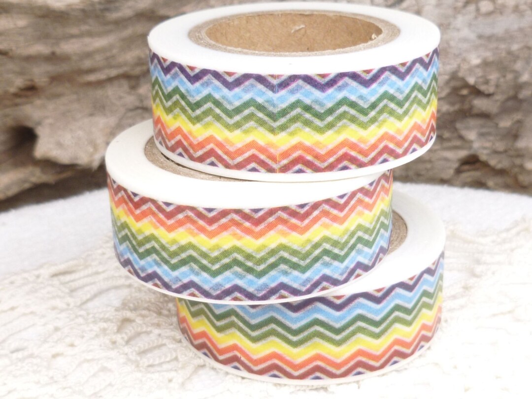 Washi Tape, Striped Washi Tape, Zig Zig Washi, Hippie Washi Tape ...