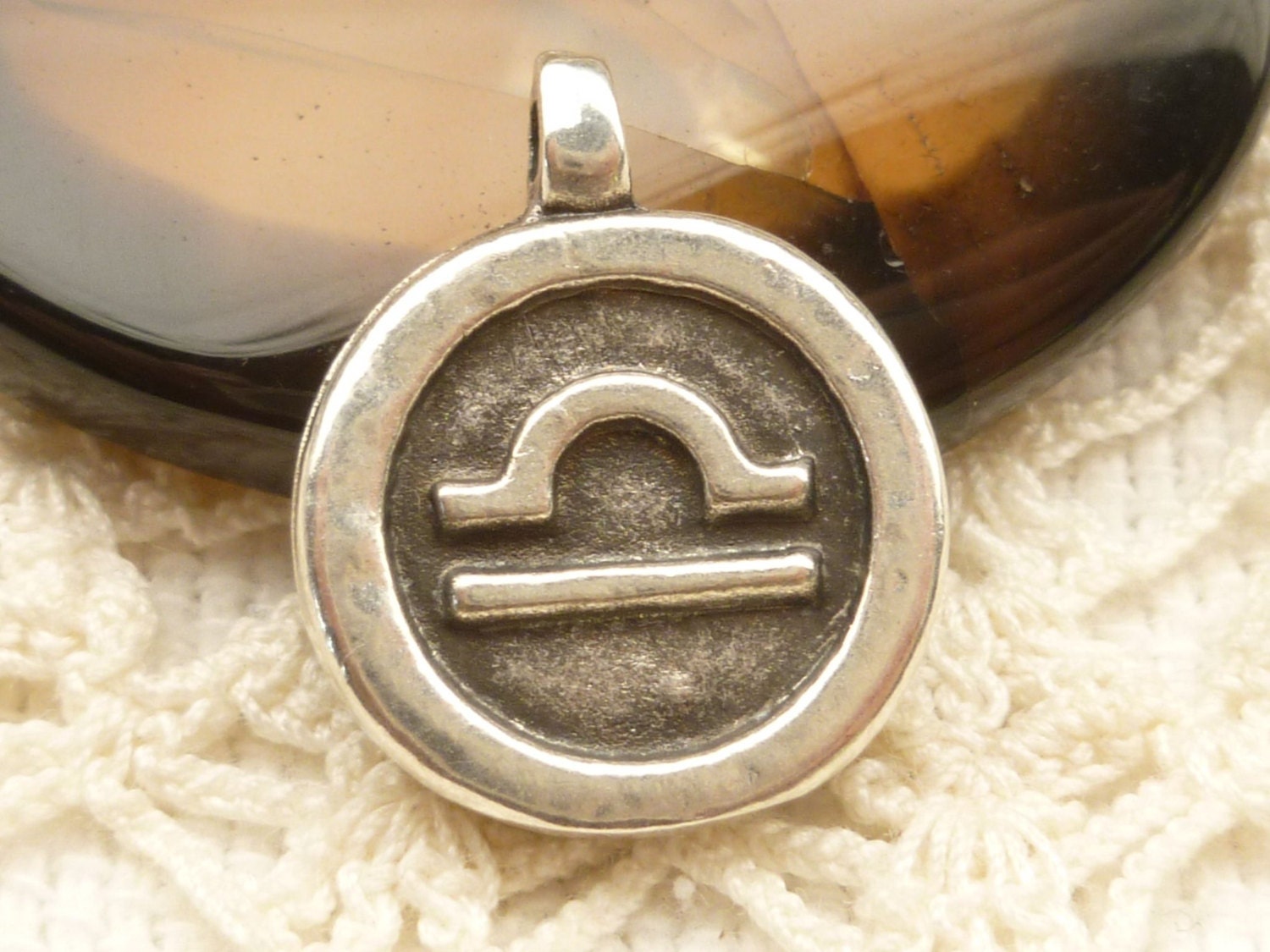 Pewter Libra Zodiac Symbol Casting Pendant Charm Silver - Etsy