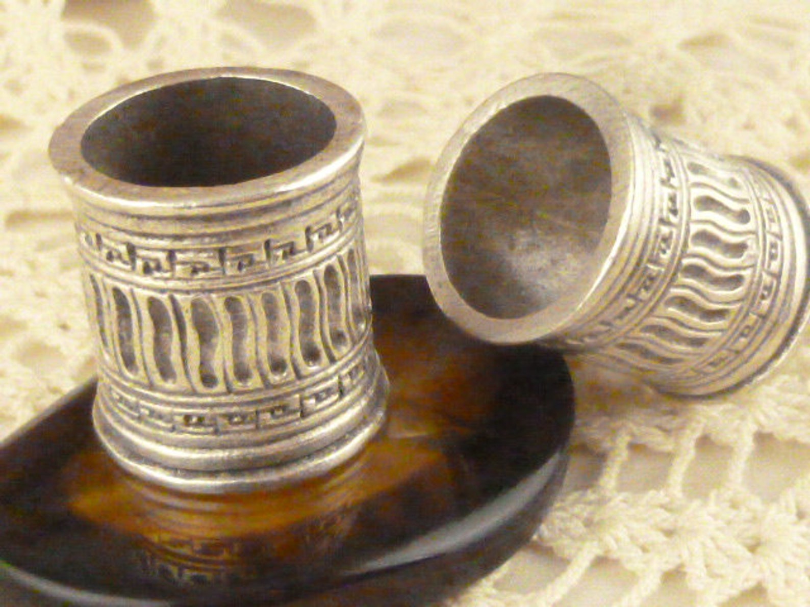 Large Hole Barrel Tube Bead, Scarf Cuff, Scarf Bail, Mykonos Casting ...