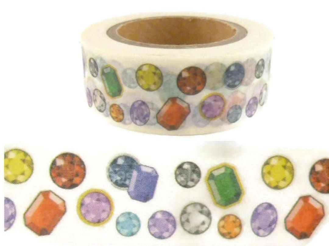 Washi Tape Gems, Sparkles Gems Jewels Washi Tape, Full Roll - NN2193 - Etsy