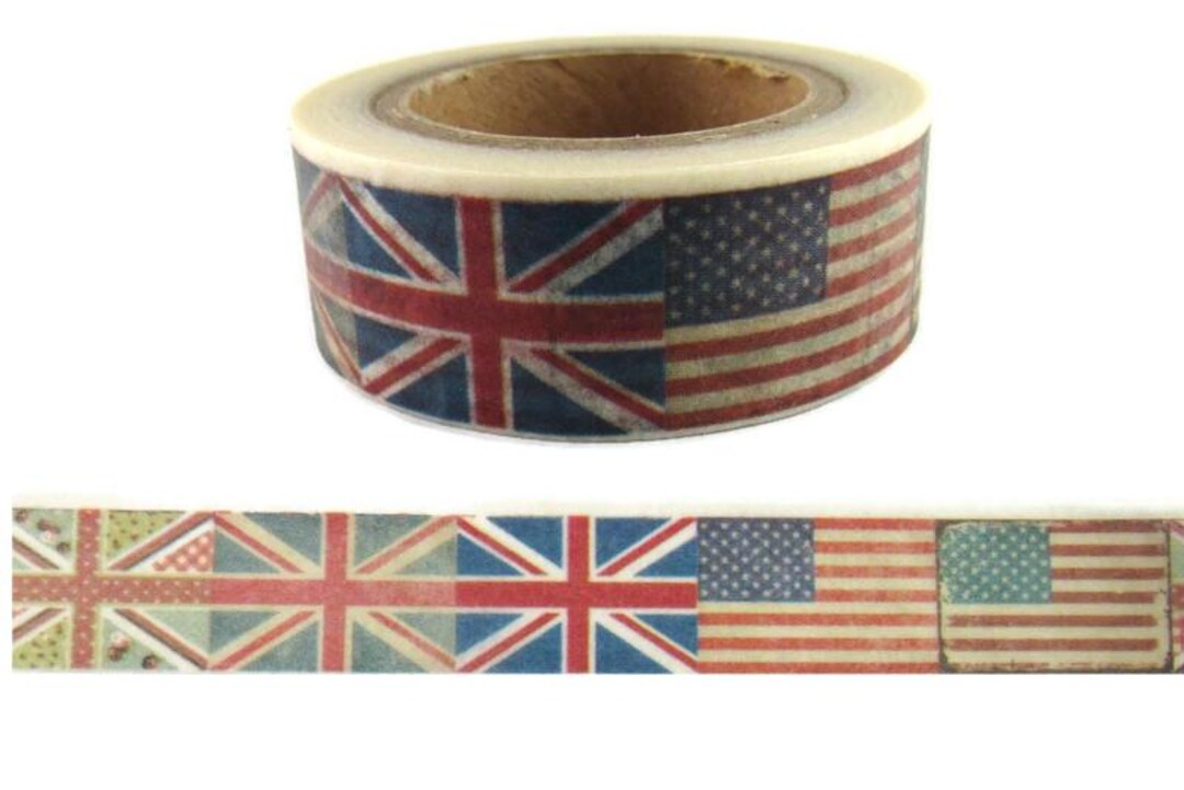 American Flag Washi Tape, Union Jack Flag Washi Tape, UK Flag Washi ...