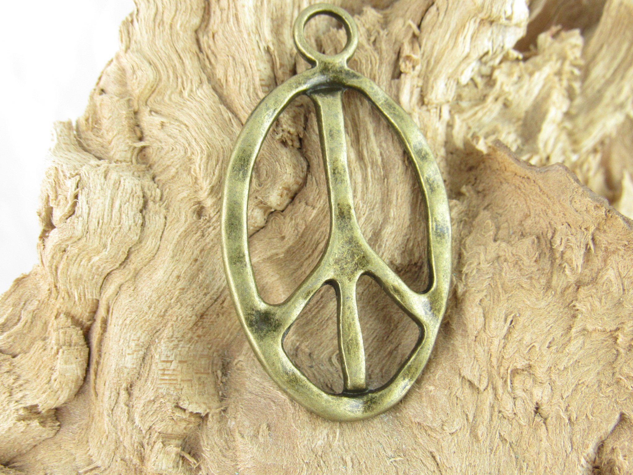 51mm Large Peace Symbol Pendants Antiqued Bronze Tone Rustic - Etsy