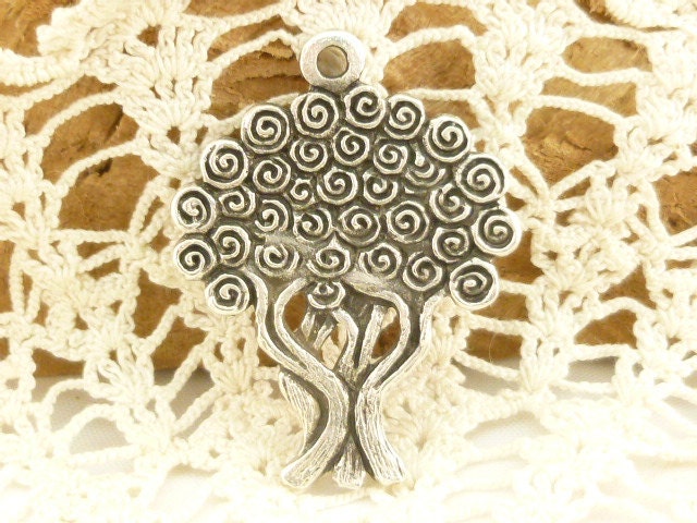 Rustic Pewter Two Sided Tree of Life Casting Pendant Charm | Etsy