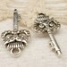 Intriguing Owl Head Skeleton Key Charms, Antique Silver 6 S116 - Etsy