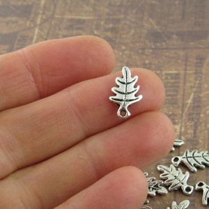 Oak Leaf Dangle Charms, Antique Silver (10) - S91 - Etsy