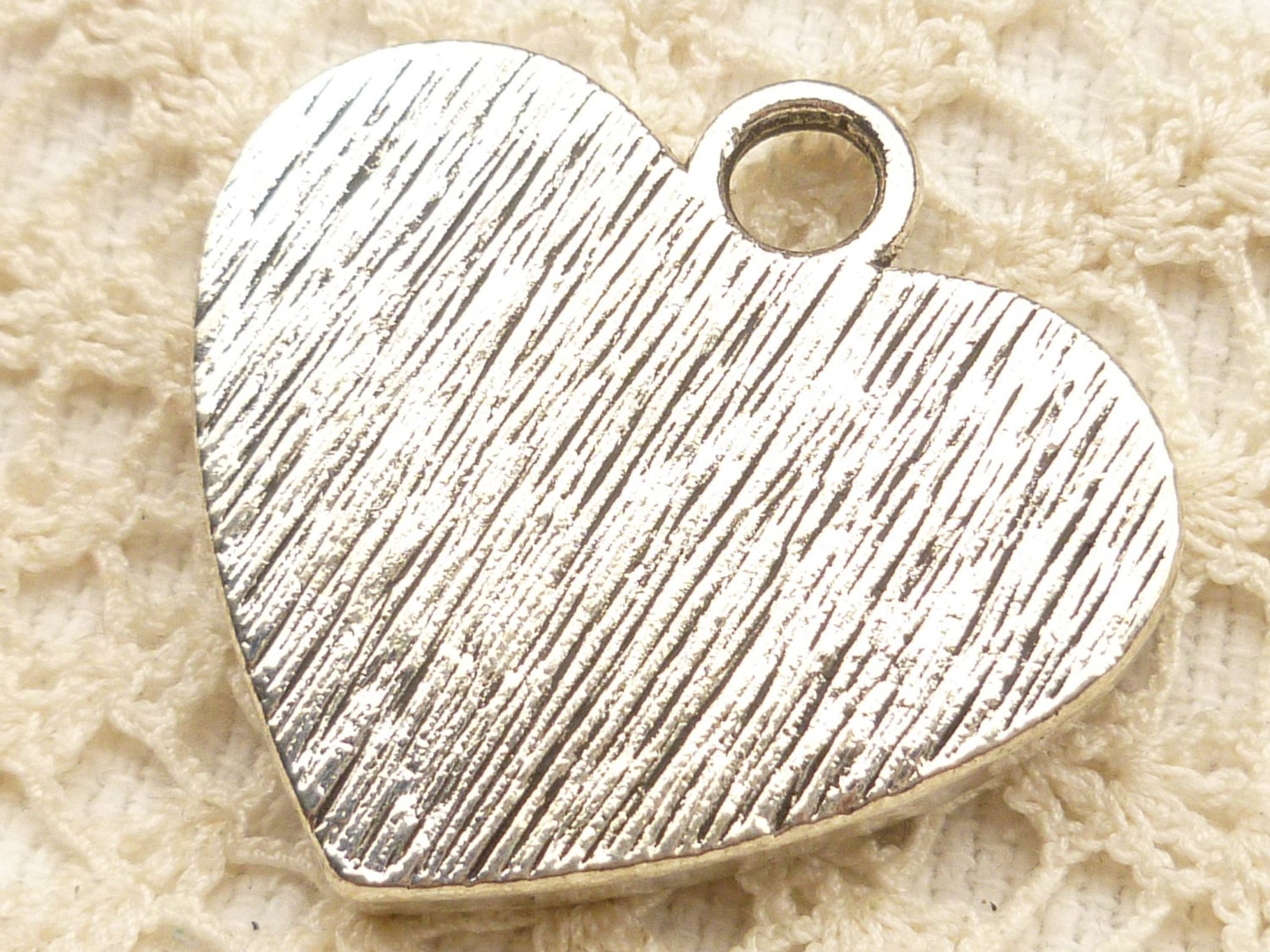 Deep Heart Base Setting Bezel Antique Silver 2 - Etsy