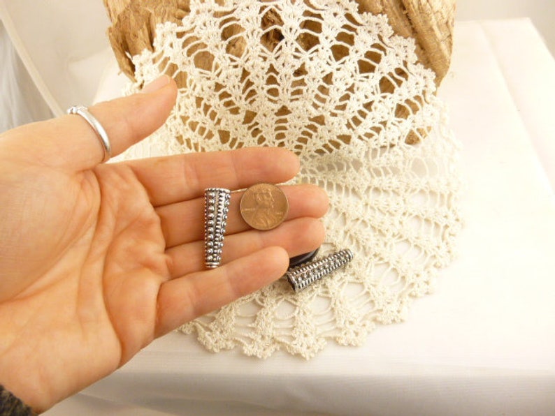 30mm Rustic Bumpy Ornate Cone Bead Cap Antique Silver 4 - Etsy