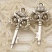 Intriguing Owl Head Skeleton Key Charms, Antique Silver 6 S116 - Etsy