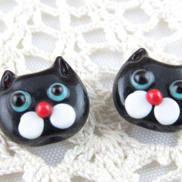 Lampwork Cat Beads - Etsy