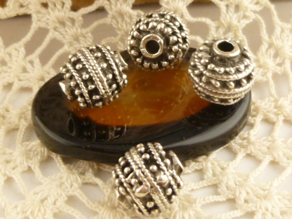 12mm Ornate, Bumpy Beads, Rustic, Pewter, Mykonos Casting Beads (2 ...