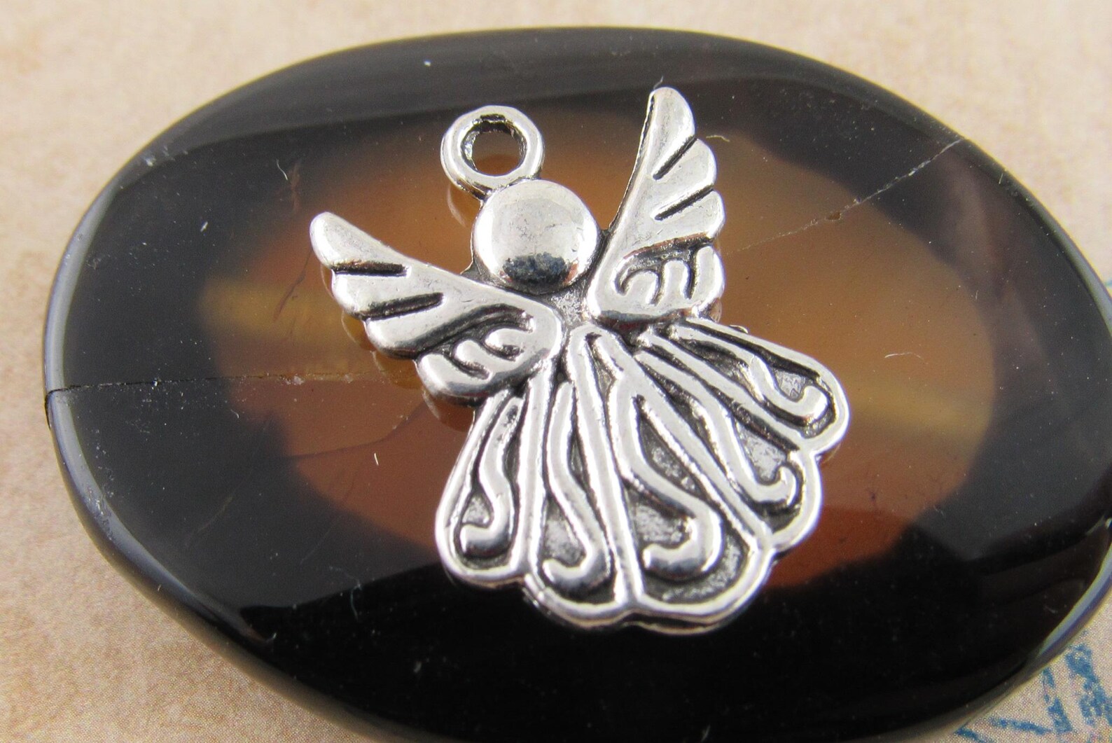 Adorable Swirly Angel Charms - Antique Silver (10) - S157 - Etsy