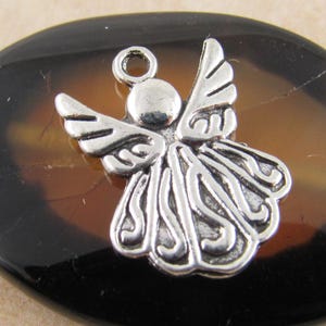 Adorable Swirly Angel Charms - Antique Silver (10) - S157 - Etsy
