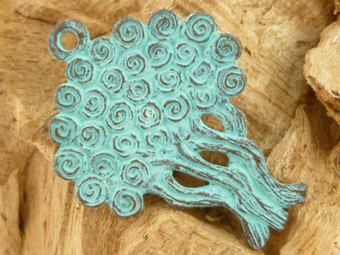 Rustic Patina Two Sided Tree of Life Casting Pendant Charm - Etsy