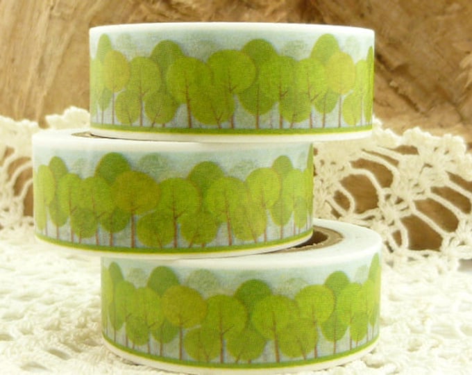 Washi Tape Green Trees Washi Tape Forest Washi Tape Nature - Etsy