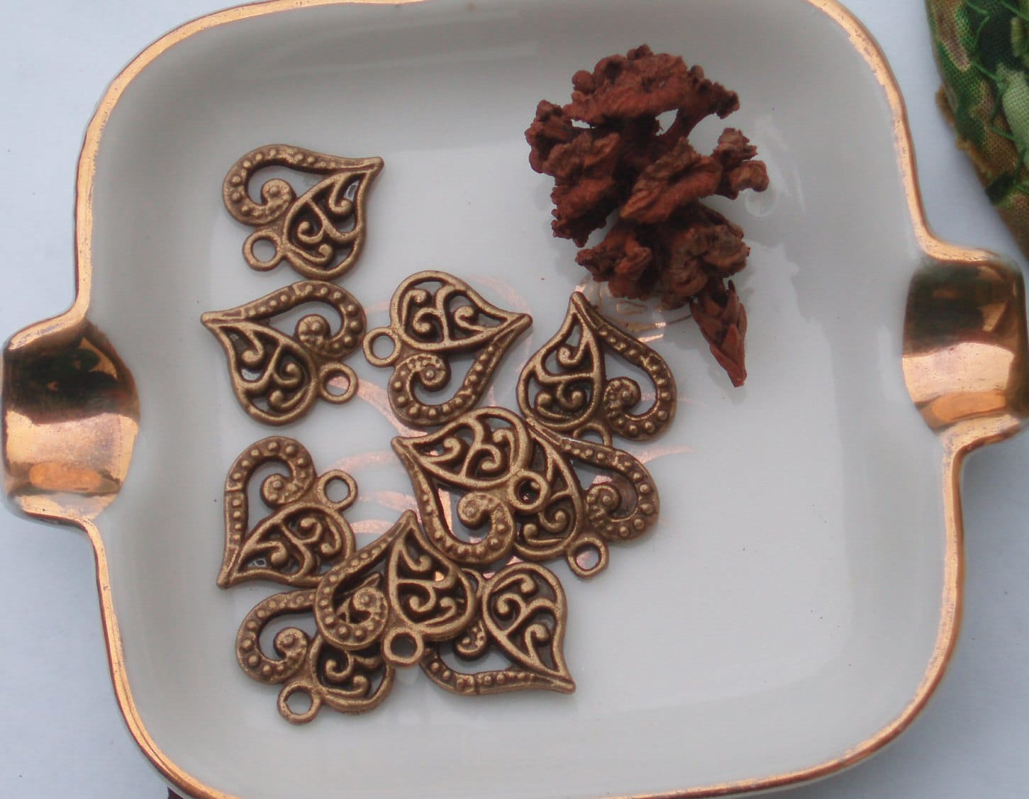 Intricate Detailed Swirl and Filigree Heart Charms Antiqued - Etsy