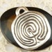 30mm Antique Silver Labyrinth Disc Pendant Charm Mykonos Two | Etsy