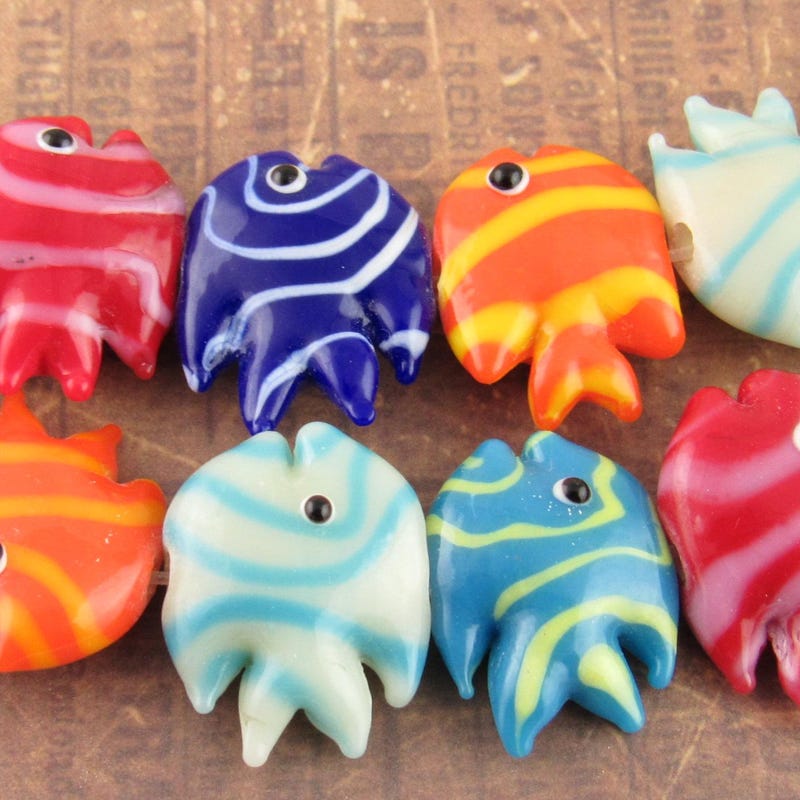 Glass Fish Beads - Etsy