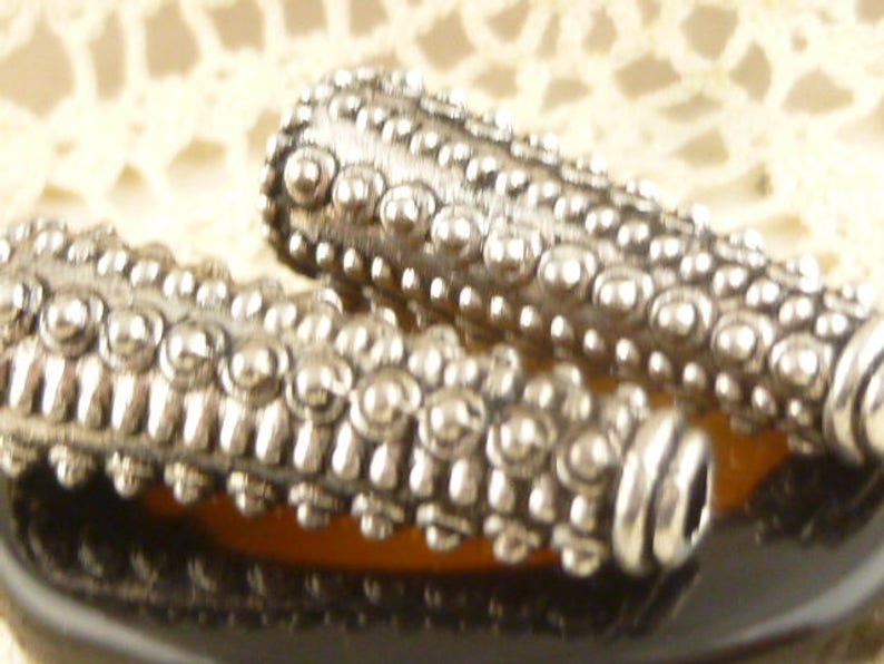 30mm Rustic, Bumpy, Ornate Cone Bead Cap, Antique Silver (4) - SF93 - Etsy