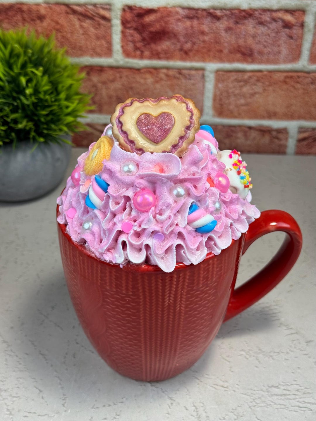 Fake Bake Mug Topper Faux Mug Topper Faux Whipped Cream Tiered Tray ...