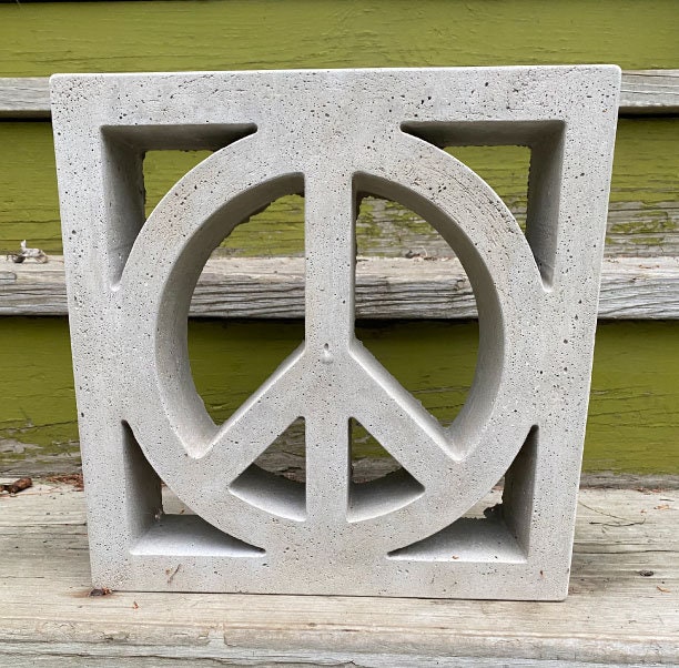 Vermont Made Peace Sign Breeze Block - Etsy