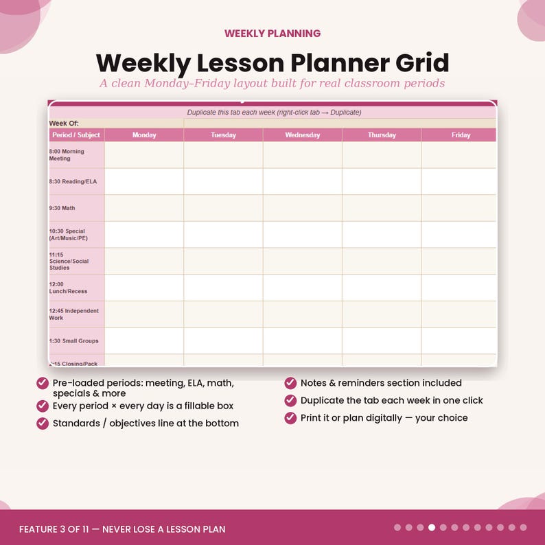 Editable Teacher Planner 2026 2027, Digital Classroom Organizer, Google ...