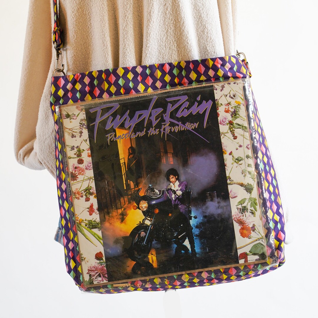 Print Fabric Tote With Clear Vinyl Outer Pocket for an LP Display - Etsy
