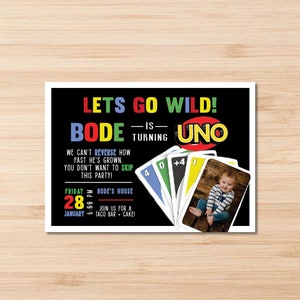 Uno Invitation - Etsy