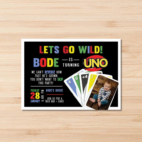 Uno Invitation - Etsy