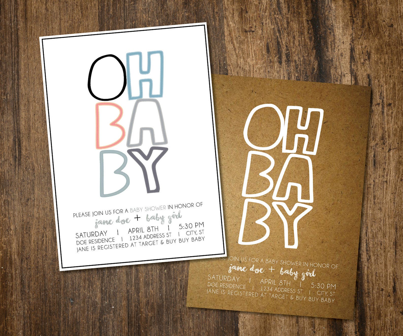 Oh Baby! Shower Invitation - Etsy