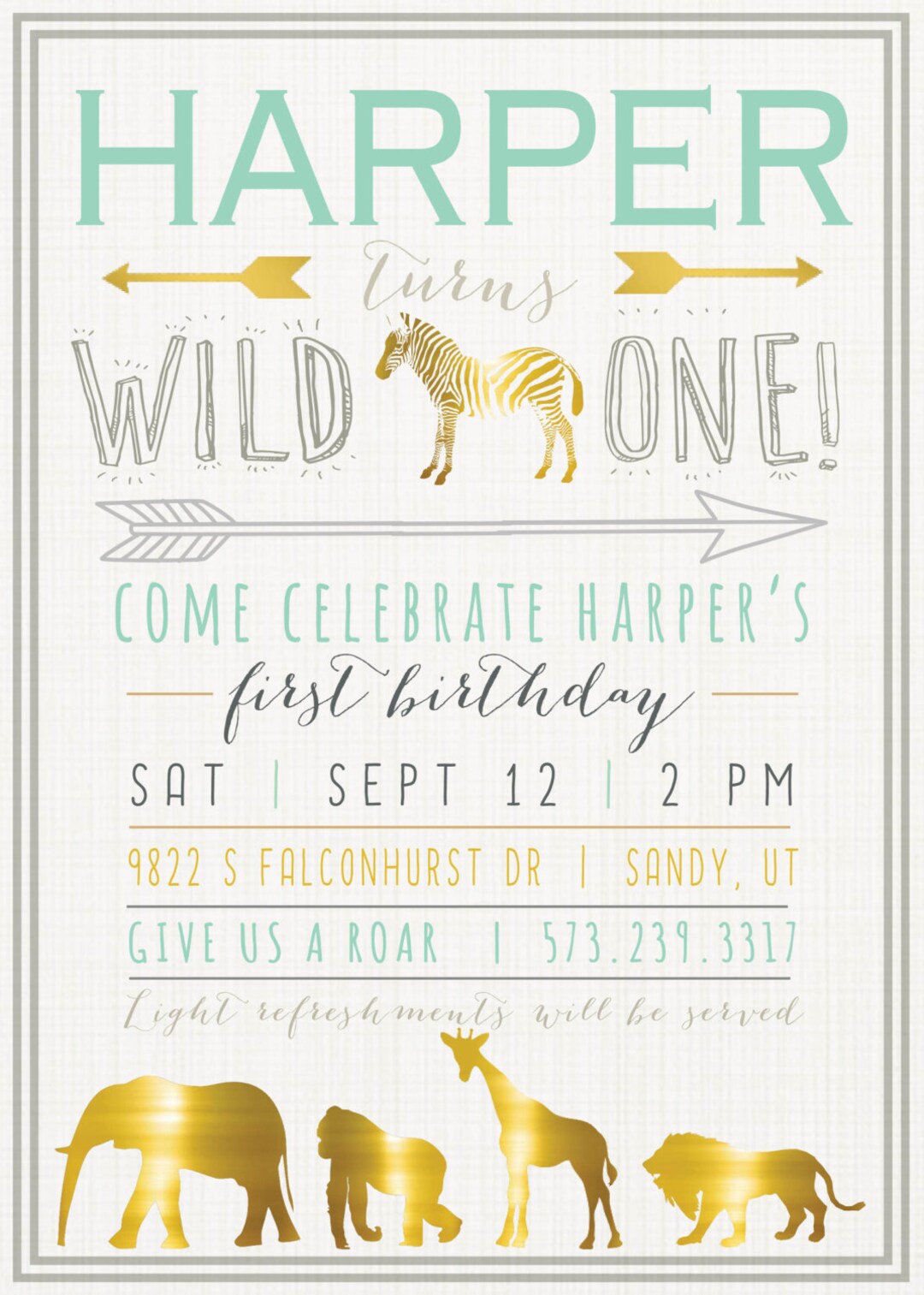 Wild One Birthday Invitation - Etsy