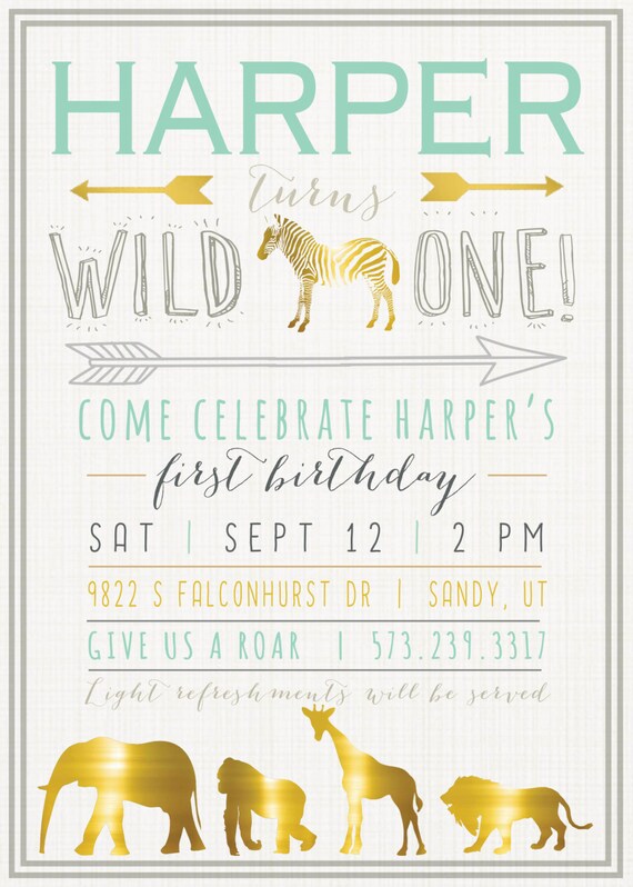 Wild One Birthday Invitation - Etsy