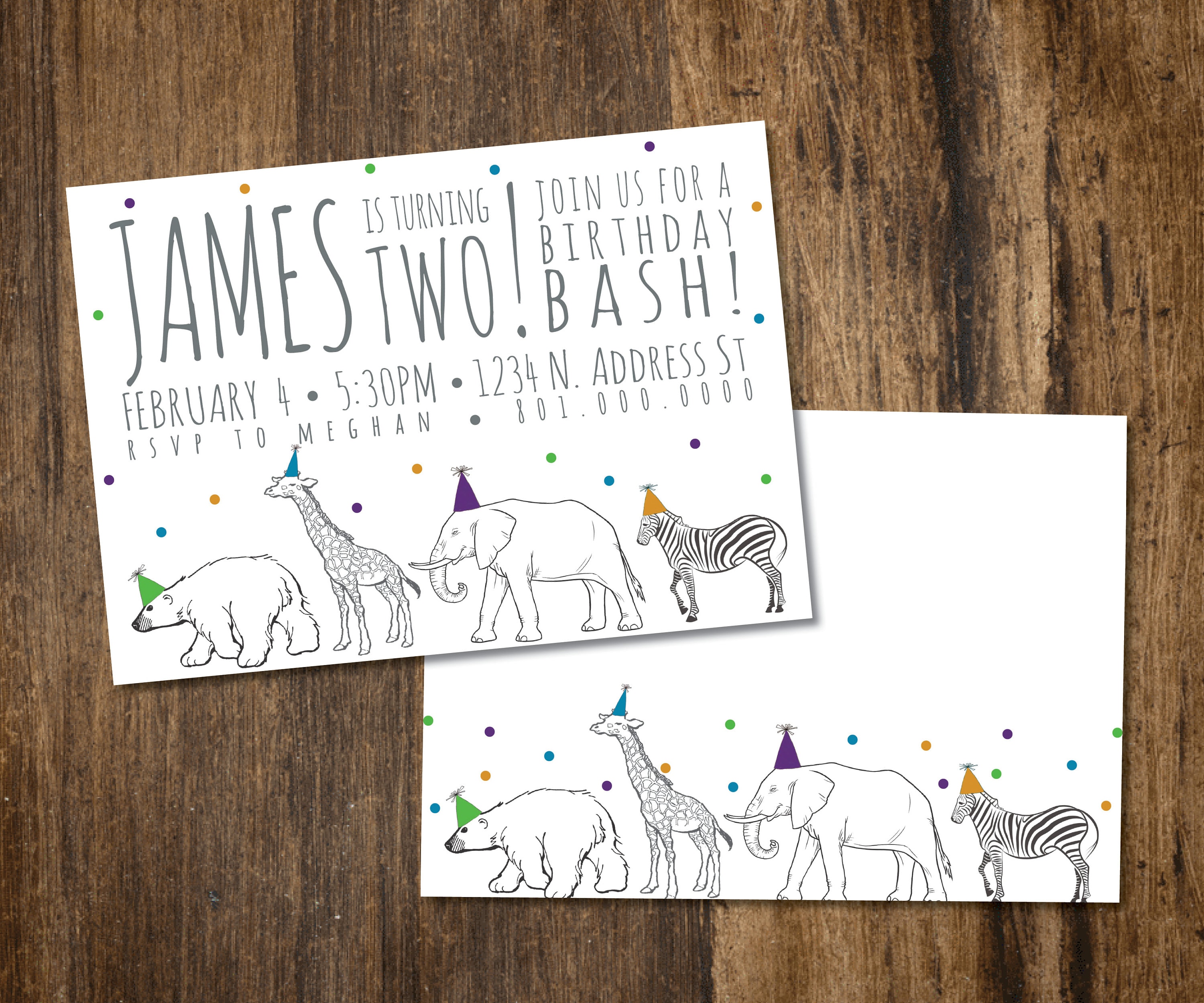 Party Animal Birthday Invitation - Etsy