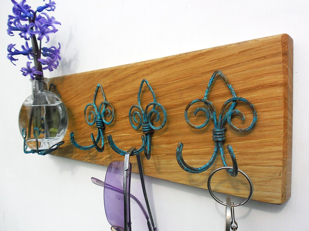 Key Rack With Vase, Rustic Fleur De Lis - Etsy