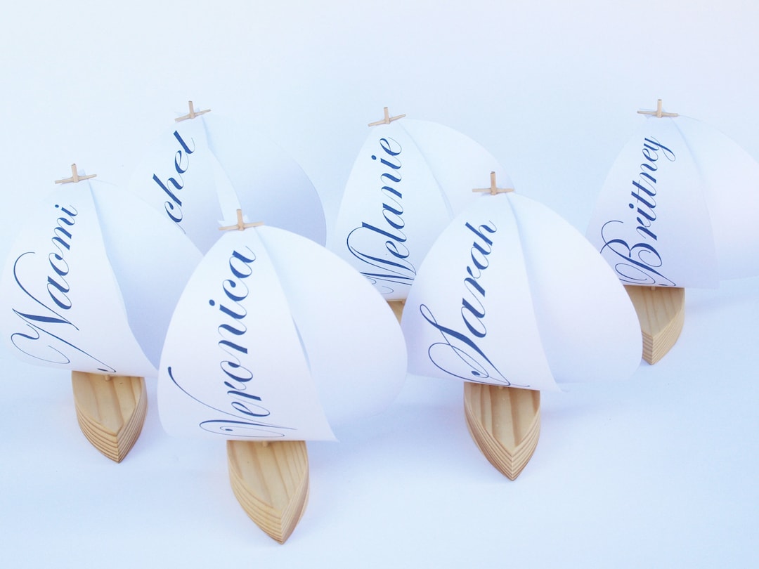 Place Cards, Sailboats With Names or Numbers on Sails - Etsy