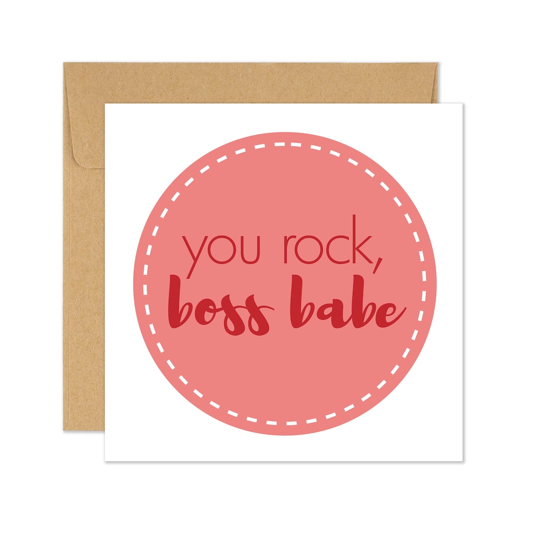 Boss Babe Encouragement Card - Feminist Empowerment - Etsy