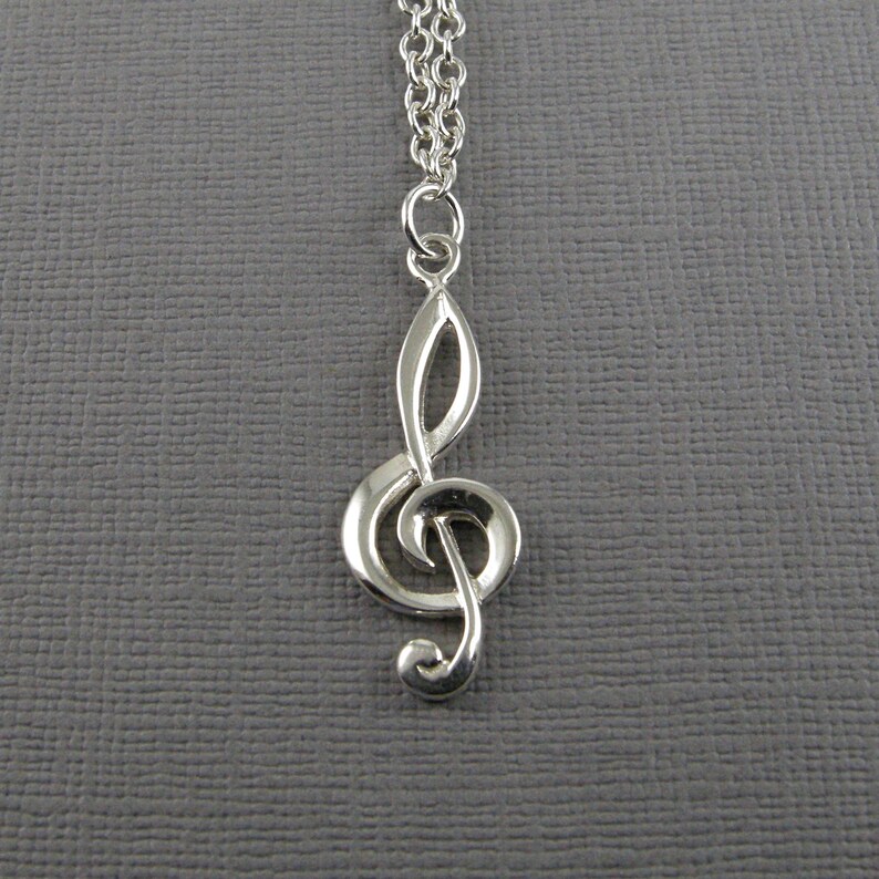 Sterling Silver Treble Clef Anklet - Music Lover Gift, Silver Chain ...