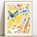 Pasta Making Art Print - 8x10, 11x14 Inches - Cooking Illustration ...