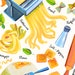 Pasta Making Art Print - 8x10, 11x14 Inches - Cooking Illustration ...