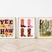 Yeehaw Cowboy Western Art Print 8x10, 11x14 Inches Desert Illustration ...