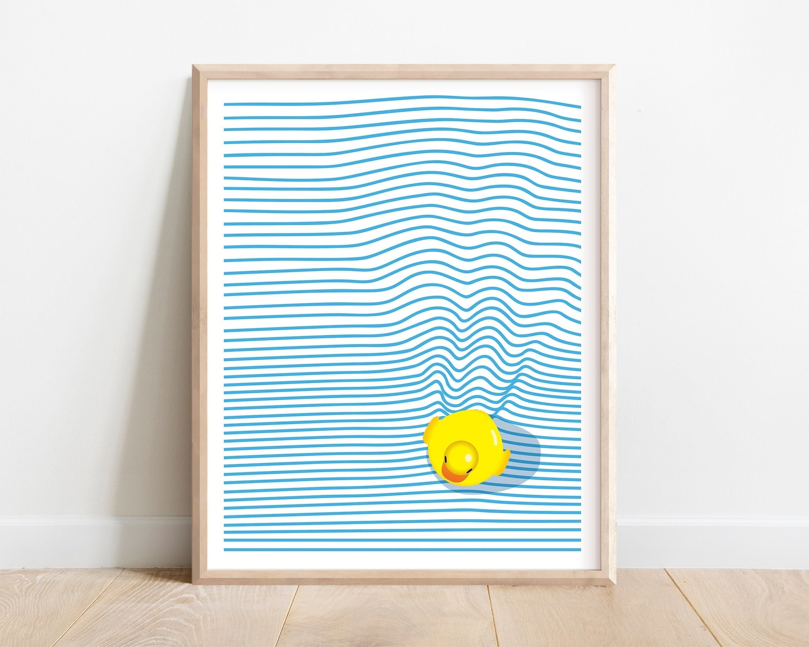 Rubber Ducky Minimalist Art Print - 8x10, 11x14 Inches - Bathroom ...