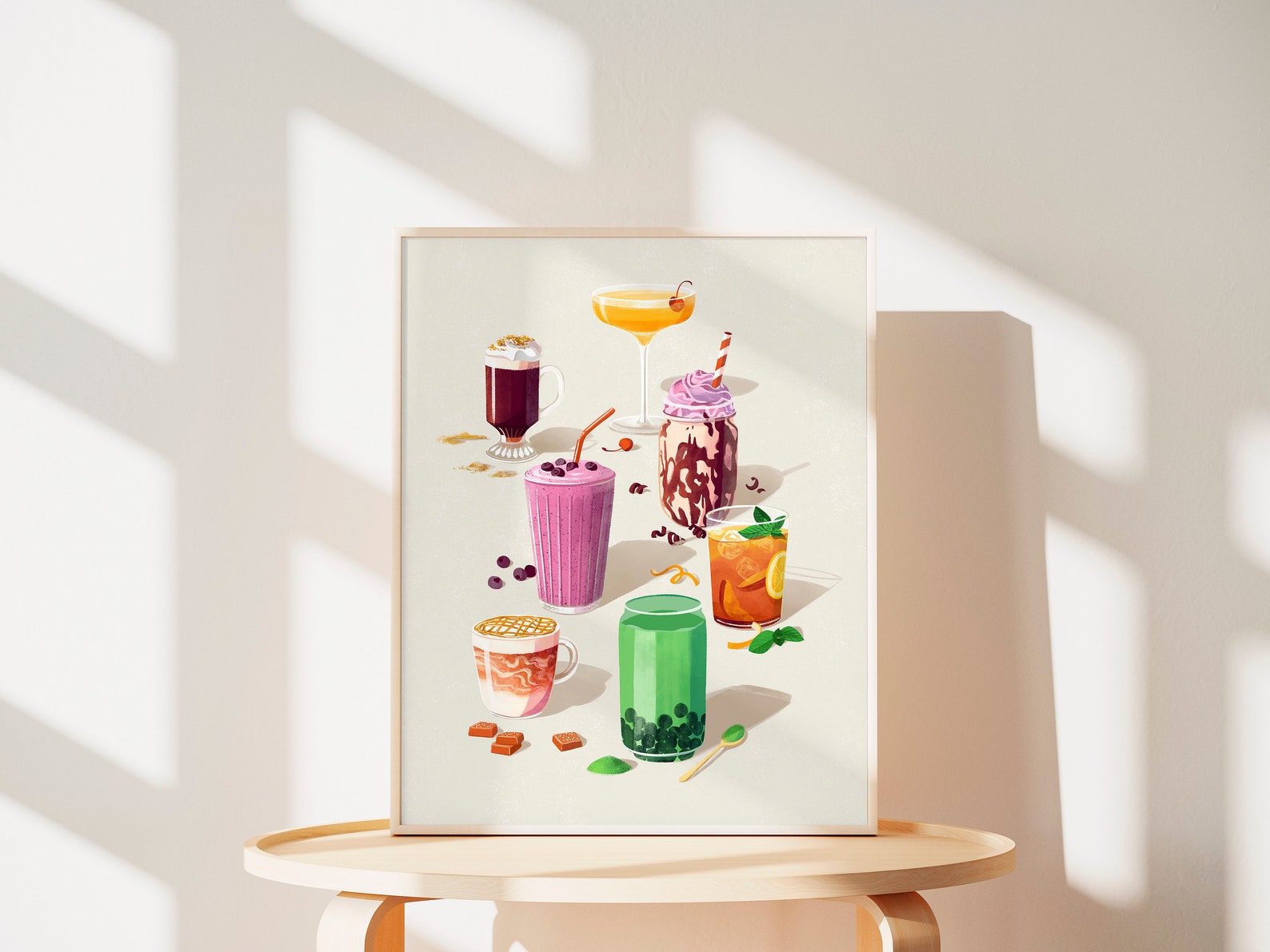 Favorite Drinks Art Print - 8 X 10 Inches - Coffee Art - Home Decor ...