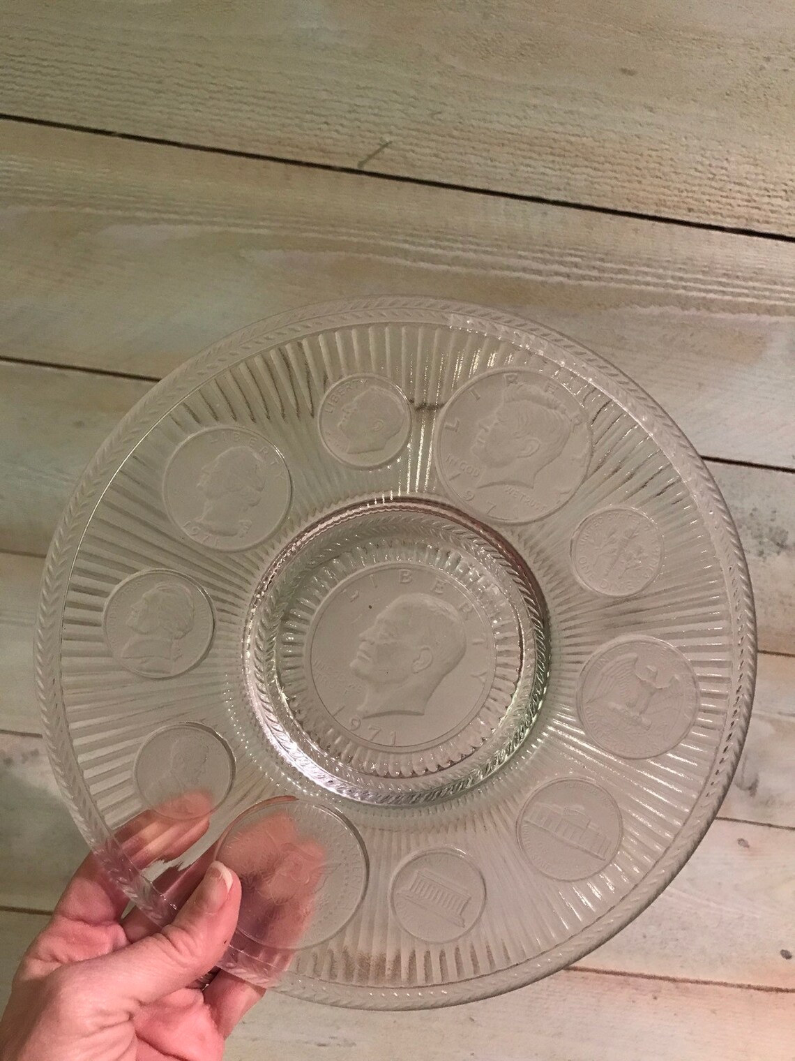 Liberty Glass Plate Imperial Glass Crystal Coins Series Plate - Etsy