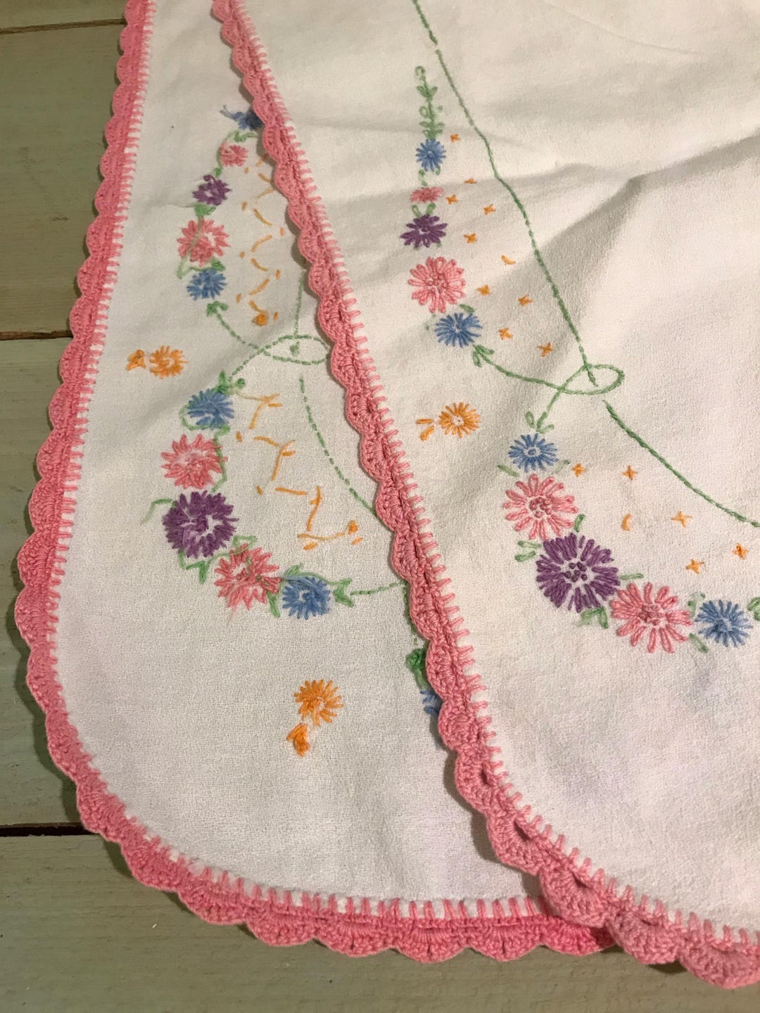 Dresser Scarf Table Runner or Dresser Scarf Hand Stitched Cross Point ...